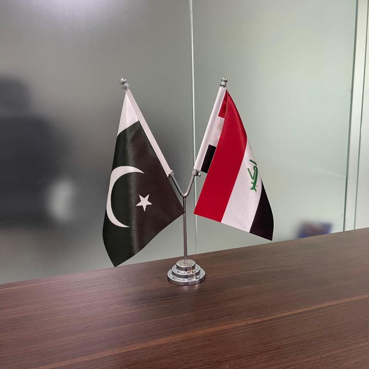 Double Table Flag Stand – Pakistan & Iraq Desk Flag | Premium Quality ...