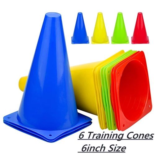 Pack of 6 marking cones, football training cones - 6inch Size | Daraz.pk