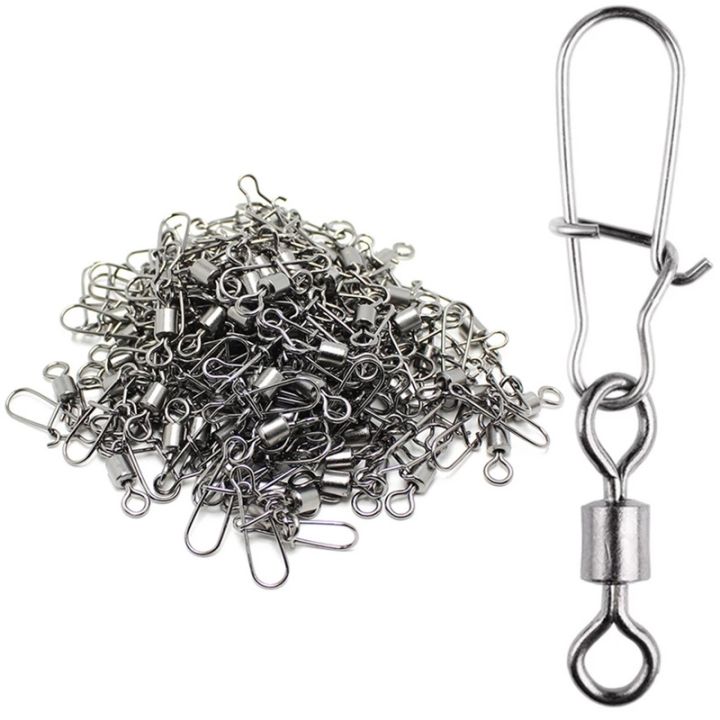 50Pcs Fishing Connectors Accessories Stainless Steel Swivel Bearing Pin ...
