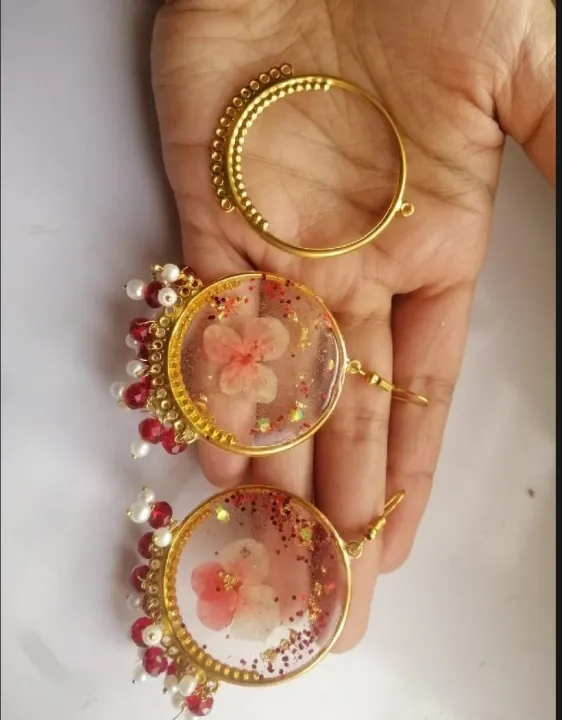 jhumka Base for Resin Jewelry, Diy Art jhumka earrings| Earrings base ...