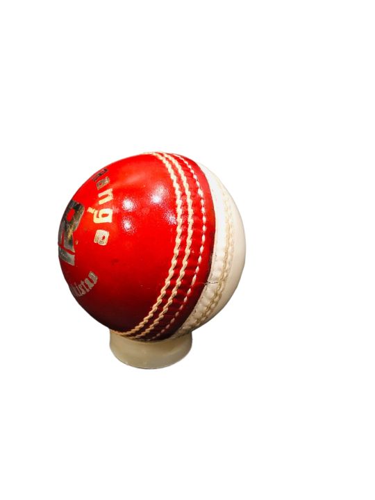Practice and Match Red and White Twin Color Cricket Ball | Daraz.pk