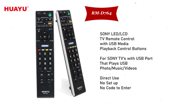 SONY BRAVIA Universal Remote For LED & LCD TV RM-D764 | Daraz.pk