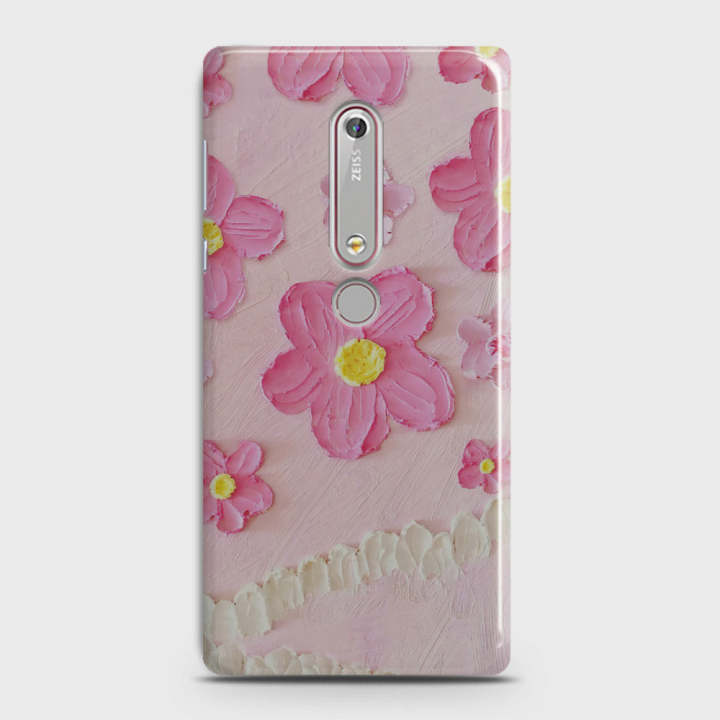 Nokia_ 6.1 Cover - Floral Series - Design 2 - Pink - Matte Finish ...