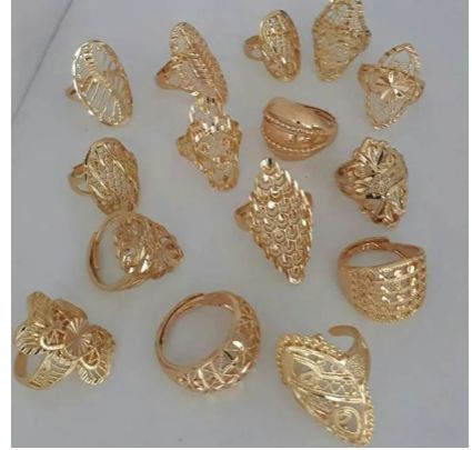 ( 1 Ring Random design Original Polish ) 24K Plated 3 month not A ...
