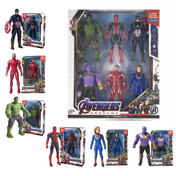 6 Avengers League Handmade Captain America Spider Iron Man Model ...