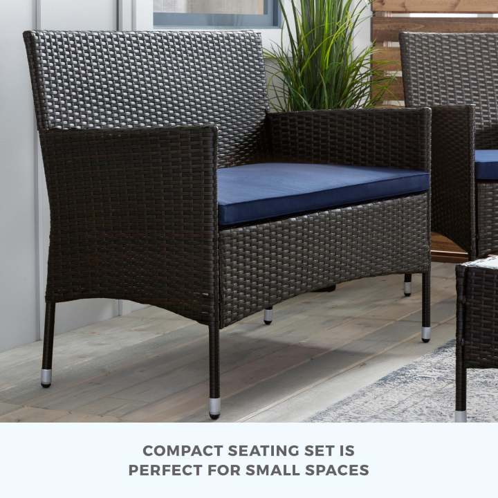 Metallic Era – 4 – Persons Group Seating with Cushions, 4 Seated Sofa ...