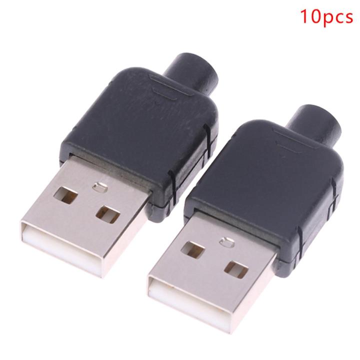 10 Sets DIY USB 2.0 Connector Plug A Type Male 4 Pin Adapter Socket ...