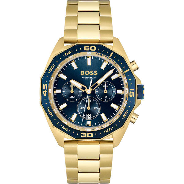 Hugo Boss Energy Gold Stainless Steel Blue Dial Chronograph Quartz ...