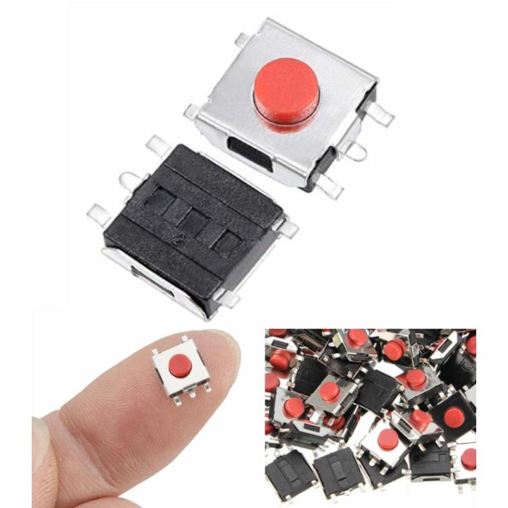 10pcs 6x6x3.1mm 4Pin red Tactile Switch SMD button momentary push ...