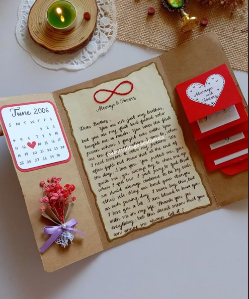 Premium Handcrafted Love Message Card/ Handwritten note / Romantic Gift ...