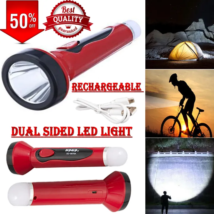 USB Rechargeable Flashlight – Best LED Emergency Light – Dual Mode Lamp ...