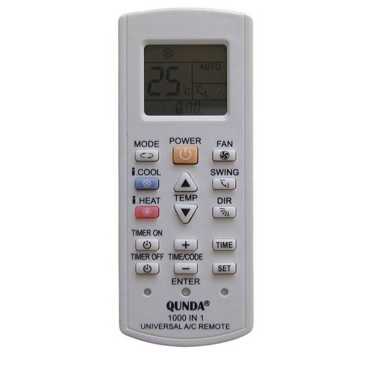 Universal Remote AC Split & Inverted with LCD 1000 In 1 - White | Daraz.pk