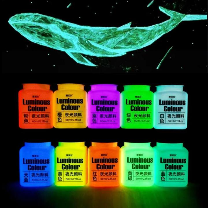 High Brightness Luminous Acrylic Paint 58ml Student Hand-painted DIY ...