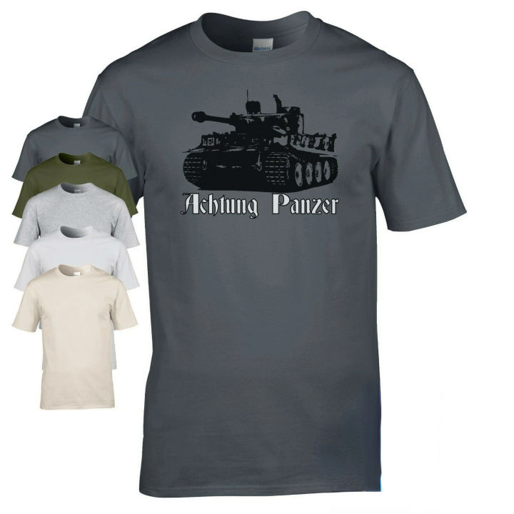 Panzer Men T-shirt Tank WW2 German Armour Teeshirt World War Tanks ...