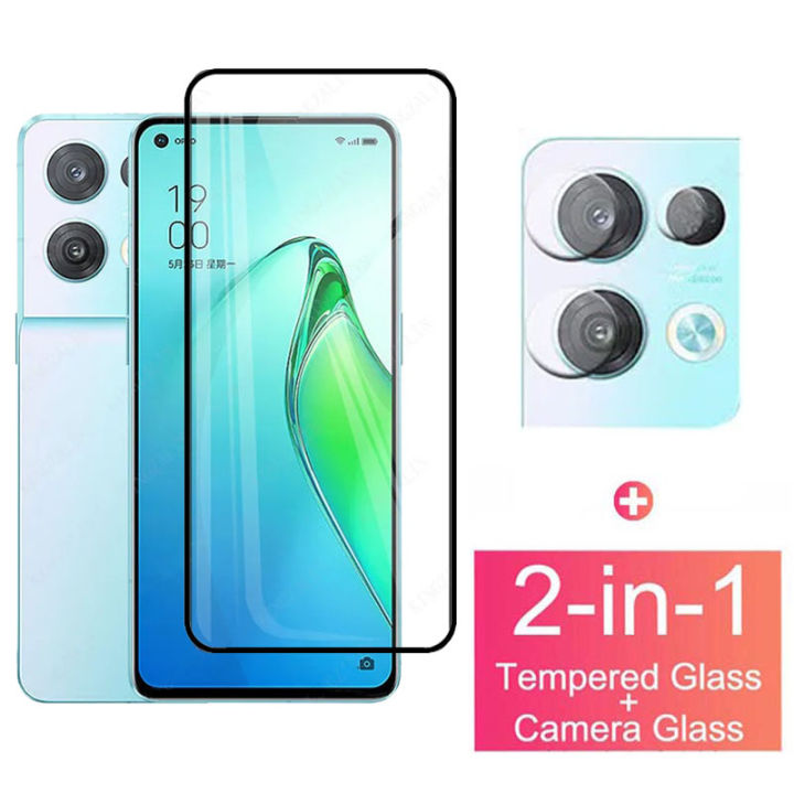 for Oppo Reno 8 Pro 5G 2 in 1 Camera Lens Protector and Full Coverage ...