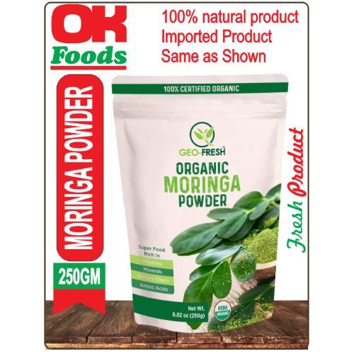 Geo-Fresh Organic Superfood Moringa Powder (Olifera) Leaf Powder ...