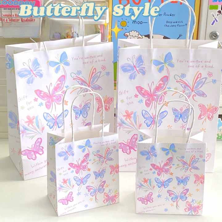 Colorful Butterfly bags Stylish Handle design Butterfly print Butterfly ...