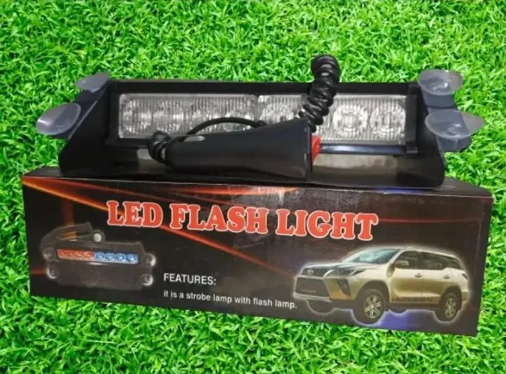 8 LED Visor Dashboard SOS Universal Emergency Strobe Flashing Light ...
