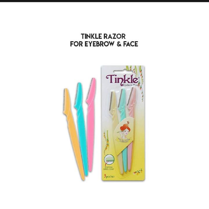 Tinkle Eye Brow Razor 3in1 |Tinkle Eyebrow Razor 3 Pieces Set For Women ...