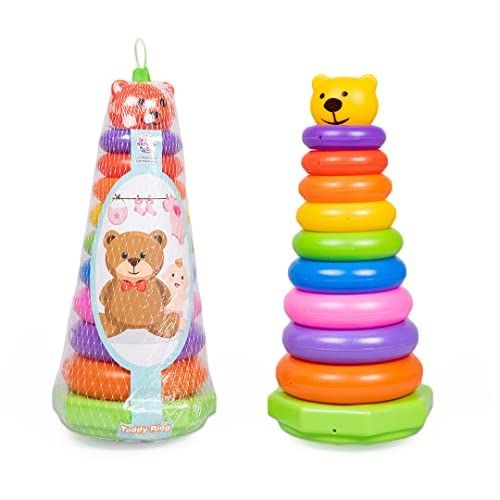 Rainbow Stacking Tower Colorful Rainbow Stacking Rings Tower for Babies ...