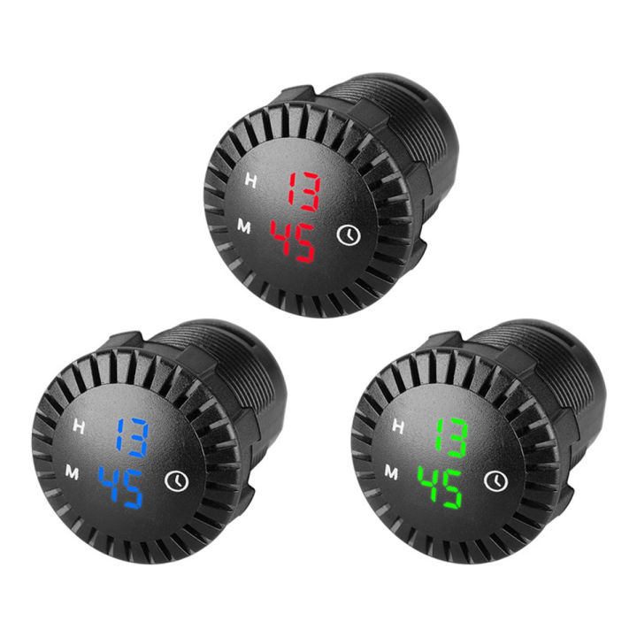12v/24v Car Panel Electronic Clock Automotive Car Boat Motorcycle Touch ...