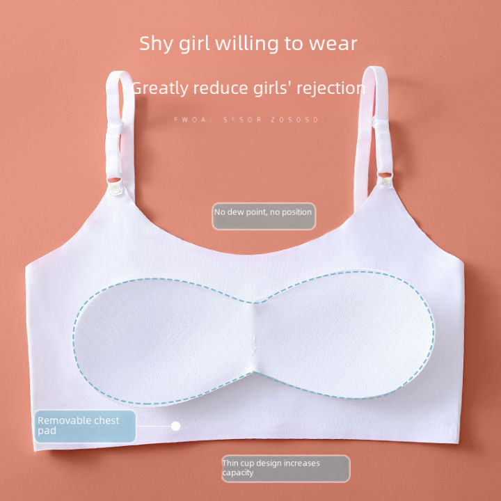 Girls' underwear growth small vest schoolchildren seamless girl child ...