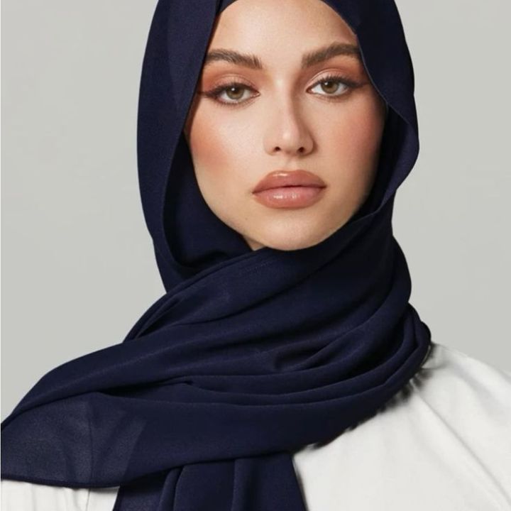 Chiffon Hijab Scarf for Girls| Soft & Breathable Chiffon-Royal and ...