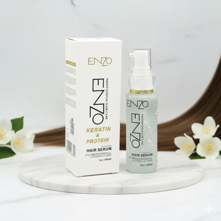 Enzo Keratin & Protein Hair Serum for Straightening, Smooth & Frizz ...