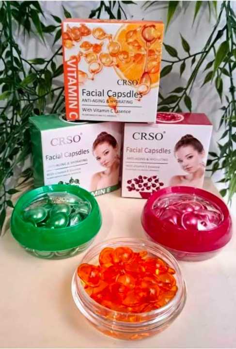 anti ageing and hydrating face capsules, 20pcs | Daraz.pk