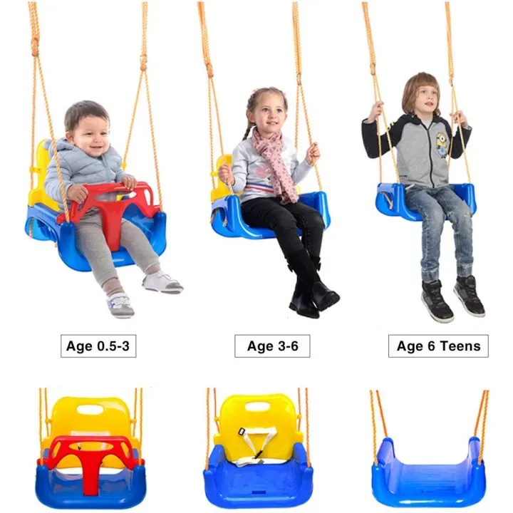 3-in-1 Baby Swing Seat, Toddler Swing, Anti-Flip Snug-3 in 1 Swing For ...