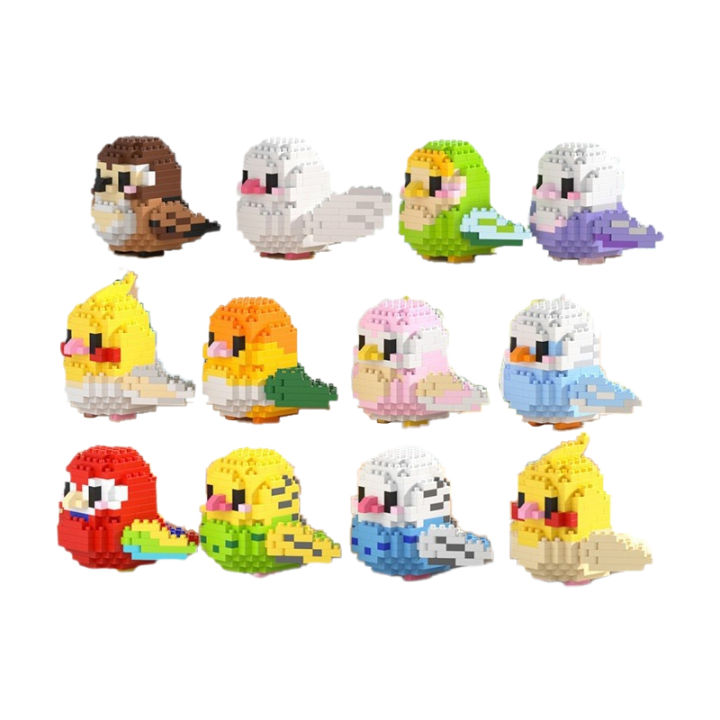 New Kawaii Cute Bird Small Building Blocks Set Creative Educational ...