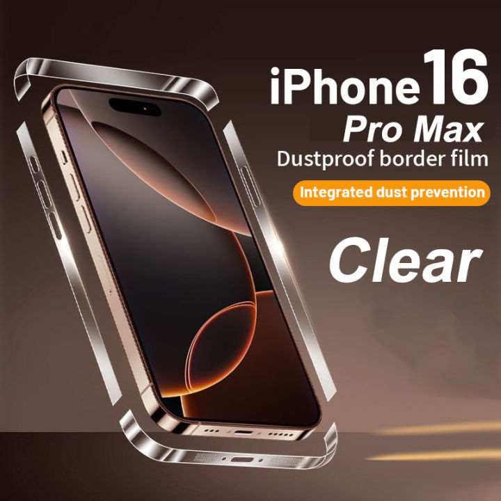 Apple iPhone 16 Pro Max (6.9) Sides Border Clear Soft Skin Sheet Side ...