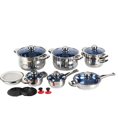 Imported Dekoch 16 Piece Non Stick Pan and induction based Cookware Set ...