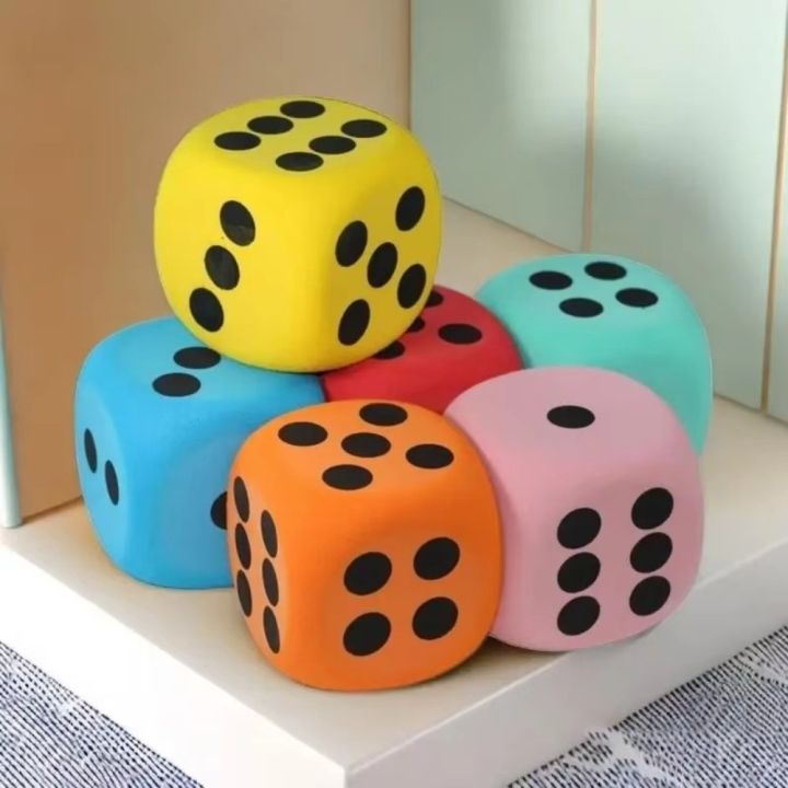 1PC New 60/80mm Dot Dices Large Foam Learning Aids Six Sides Dices for ...