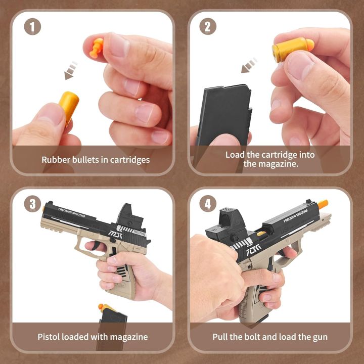 Jento AUTO SHELL EJECT BULLET FOR TOY GUN ITS AUTO GUN BULET 6 SHELL 10 ...