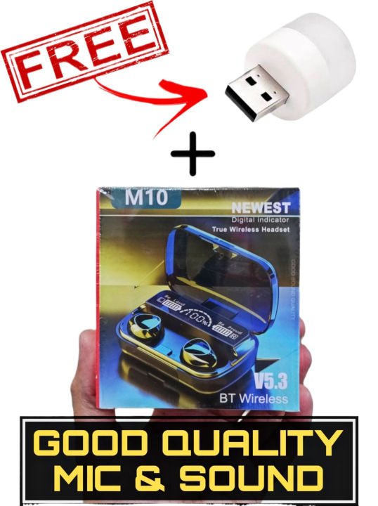 M10 V5.3 Mini Bluetooth Ear Phone + USB Mini | Daraz.pk