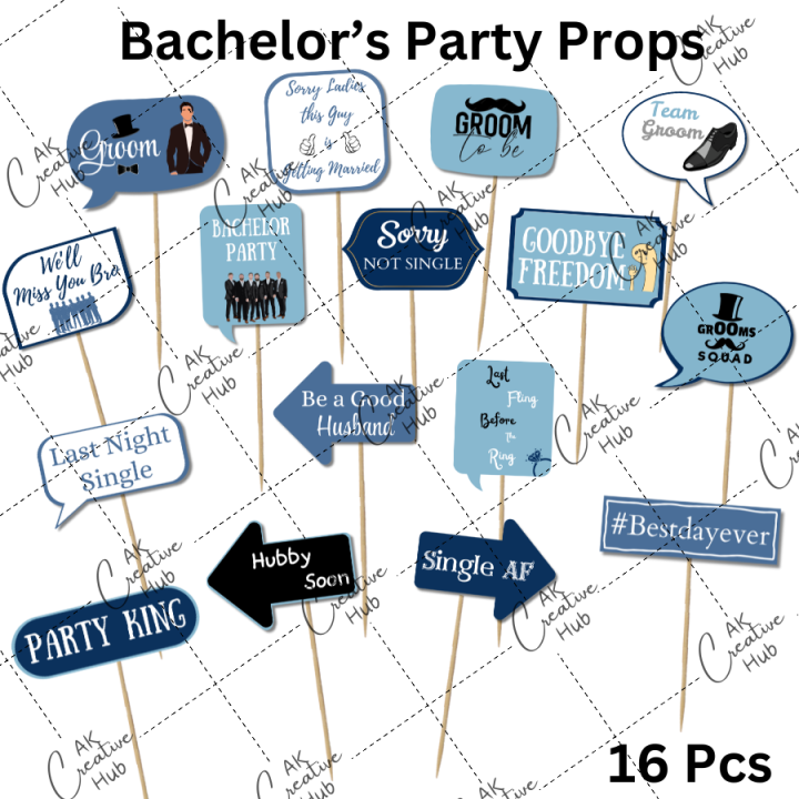 Bachelors Party Set for Groom/Bachelors Party decoration and wedding ...