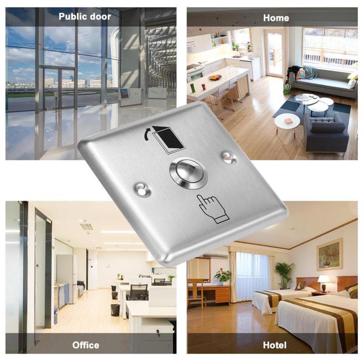 Stainless Steel Exit Button Wall Mount Exit Button Push Door Release Exit Button Switch For ...