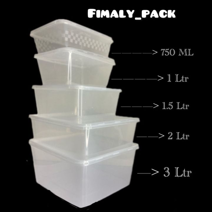 Plastic Food Container (Pack of 1) – Reusable, Airtight, Leak-Proof ...