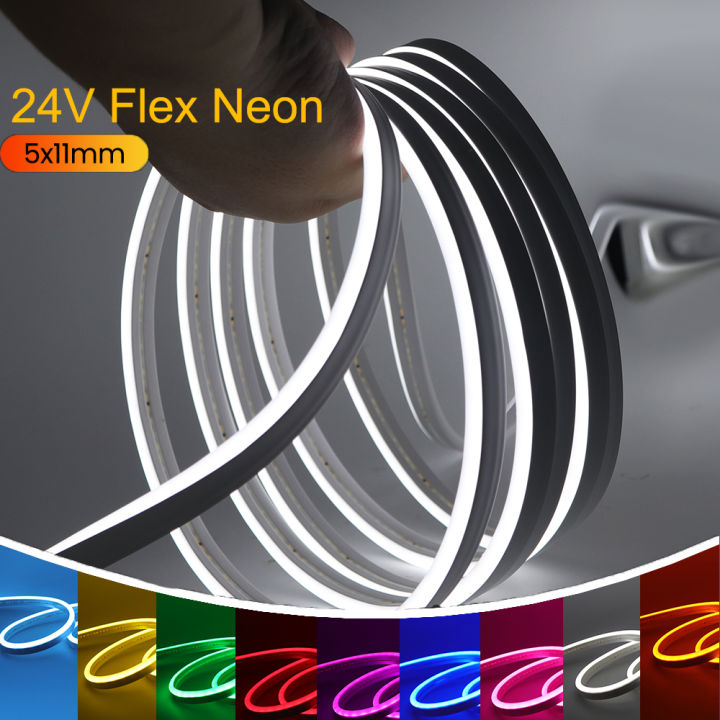 24V Led Neon Strip Lights 2835 Flex Tape IP67 Waterproof Rope Silicon ...