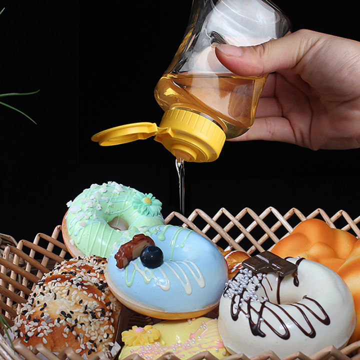 Plastic Honey Squeeze Bottle Condiment/Ketchup Dispensers Flip Cap ...