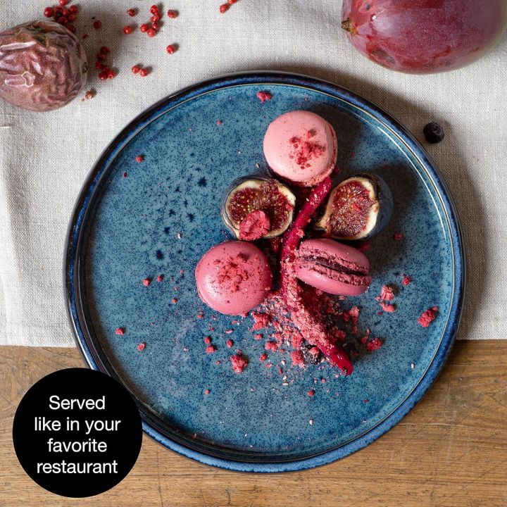 1Pc Star Blue 8-Inch Round Stoneware Dessert & Breakfast Plates ...