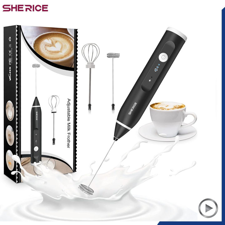 Electric Coffee Mixer Rechargeable Milk Shaker Maker Frother Foamer USB ...