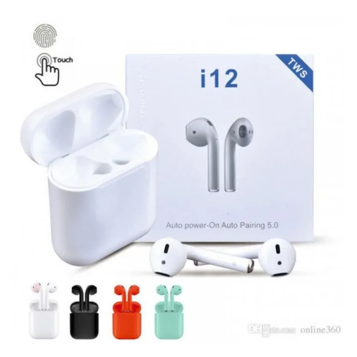 i12 TWS Original Wireless Earbuds Bluetooth 5.0 Headphones Touch ...
