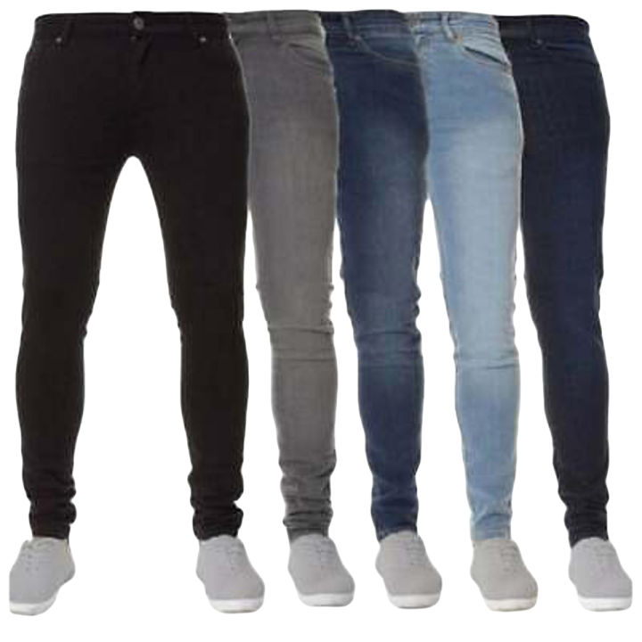Pack Of 5 Man Stitch-Able, Classic, Narrow Denim Jeans For Man ...