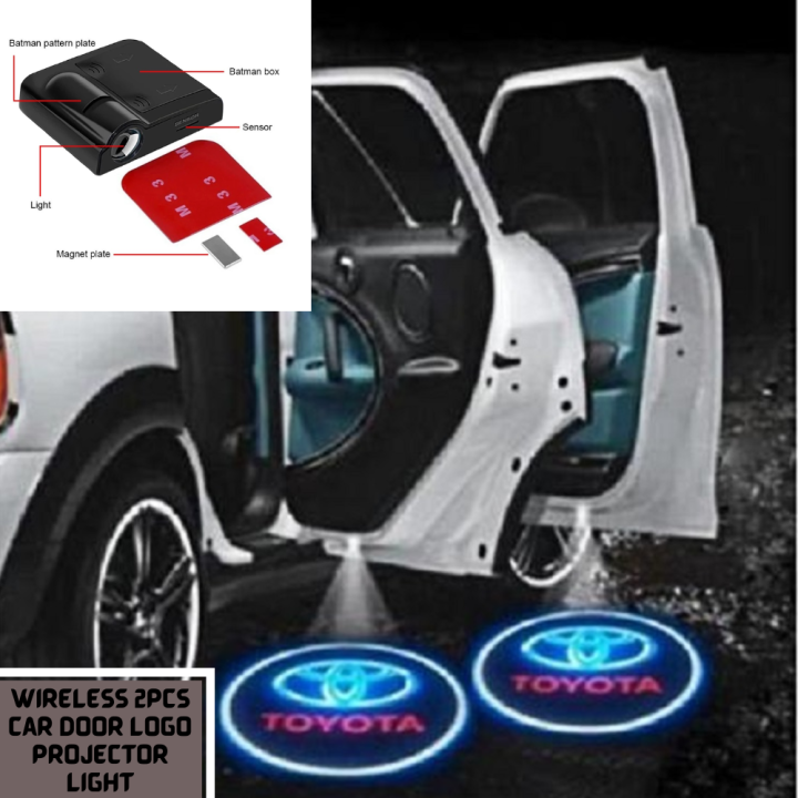 2pcs for Car Led Wireless Door Car Logo Light for KIA, Honda, MG ...