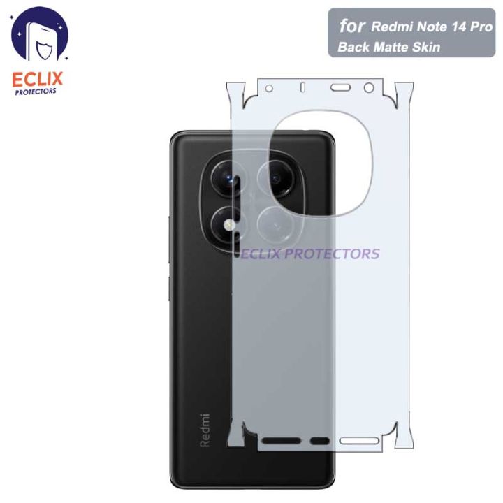ECLIX Redmi Note 14 Pro Back Matte 360 Smooth Sheet Edges Protector ...