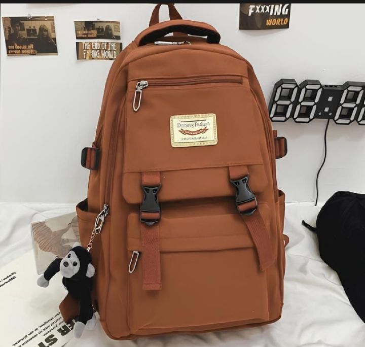 Korean Backpack for College, Embroidered Gradient Design, Lightweight ...