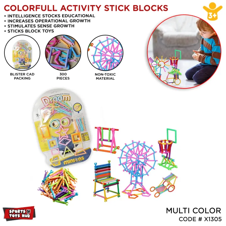 Children Educational Smart Stick Six Dimensional Building Blocks Toys ...