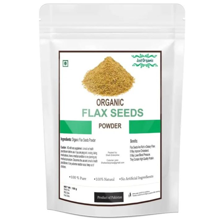 Organic Flax Seeds powder 100 gm | Daraz.pk